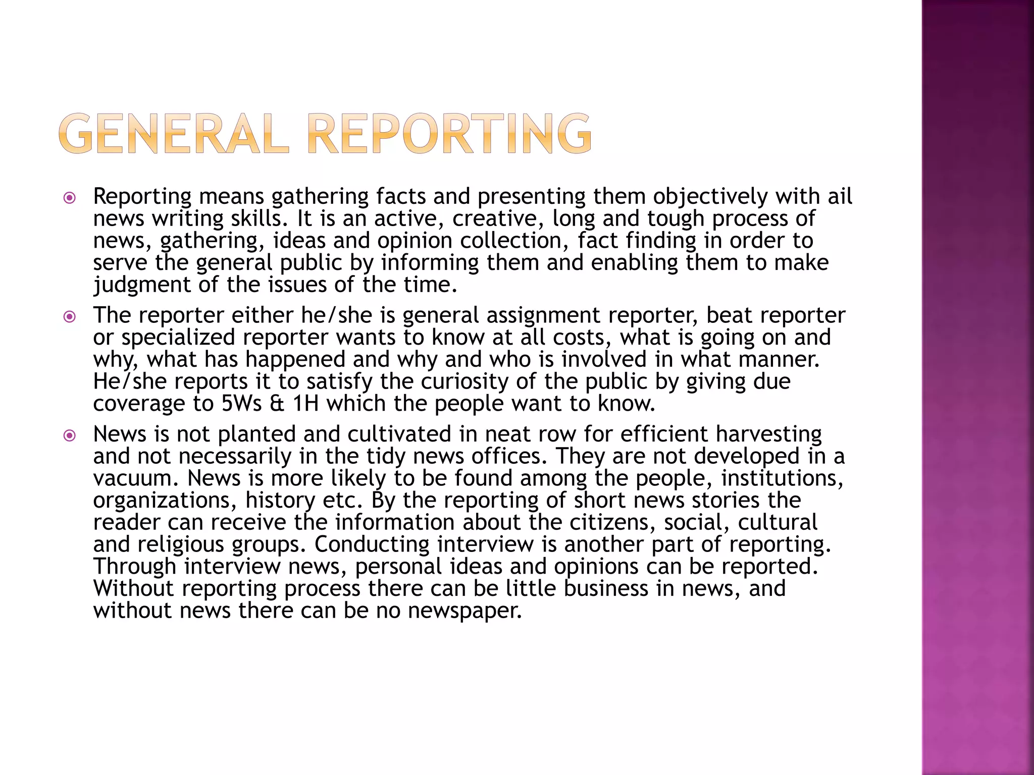 Types of reporting | PPTX