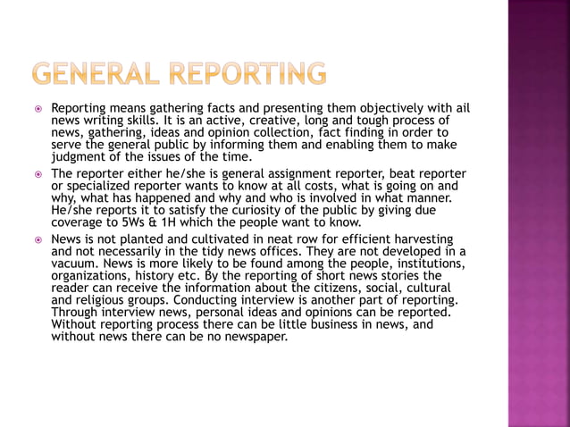 Types of reporting | PPTX | Business | Business and Finance
