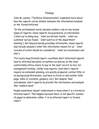 Types of reports | DOCX