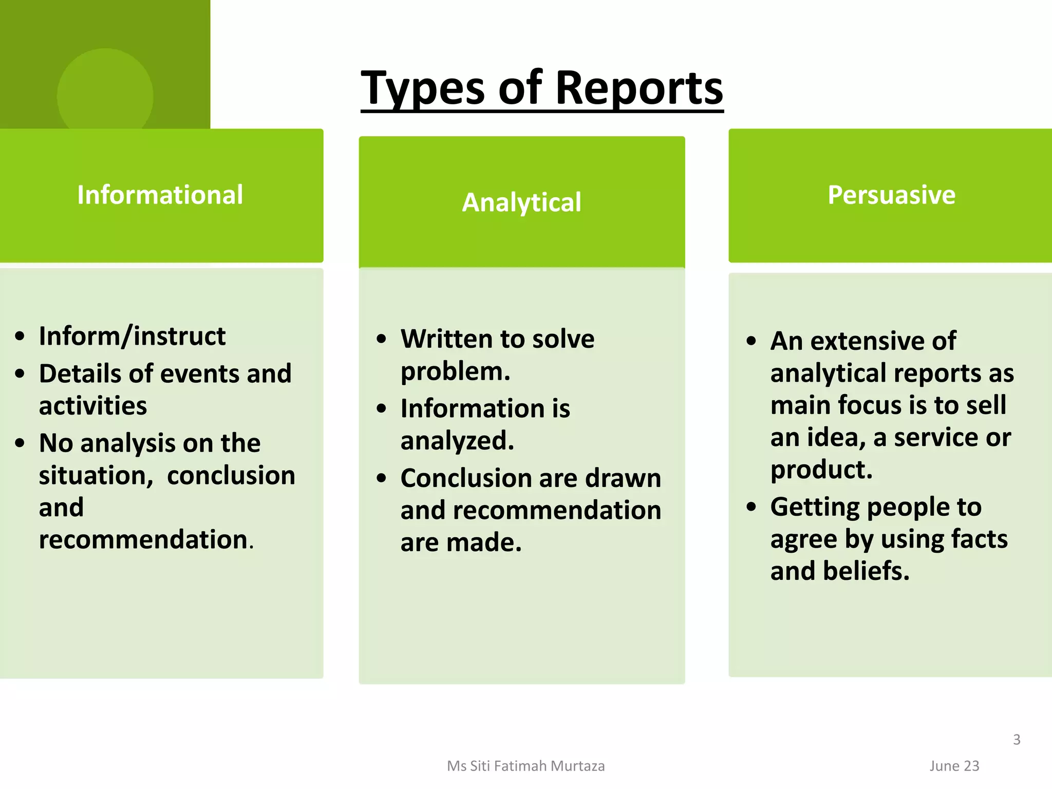 types of reports(nima).ppt