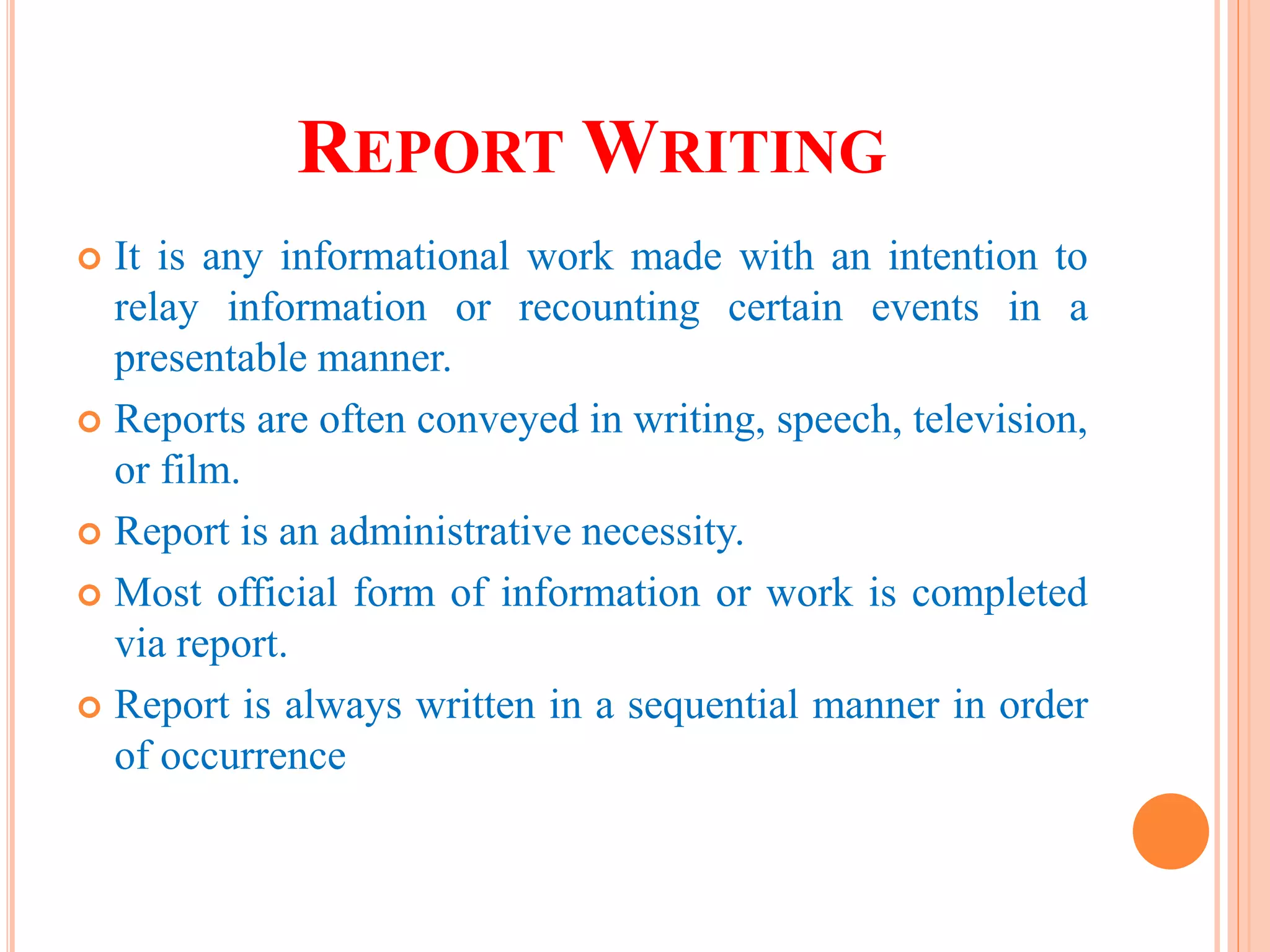 Types of report writing | PPTX
