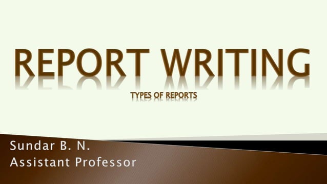 Types of Research Report Writing | PPTX