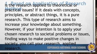Types of research | PPTX