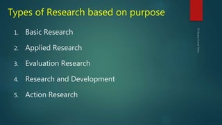 Types of research | PPTX