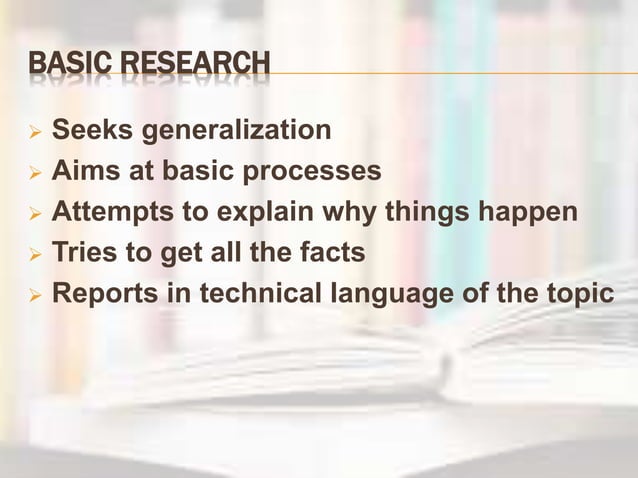 Types of research | PPT