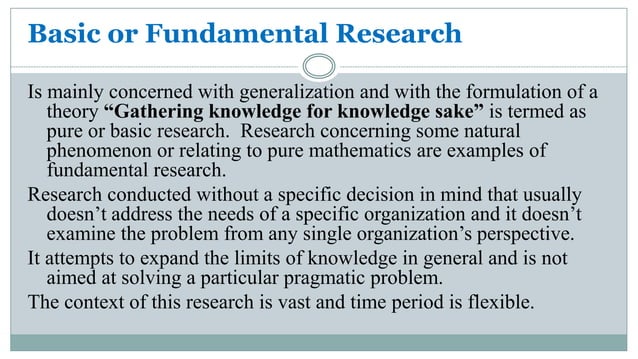 Types of Research in Business | PPTX | Undergraduate Education ...