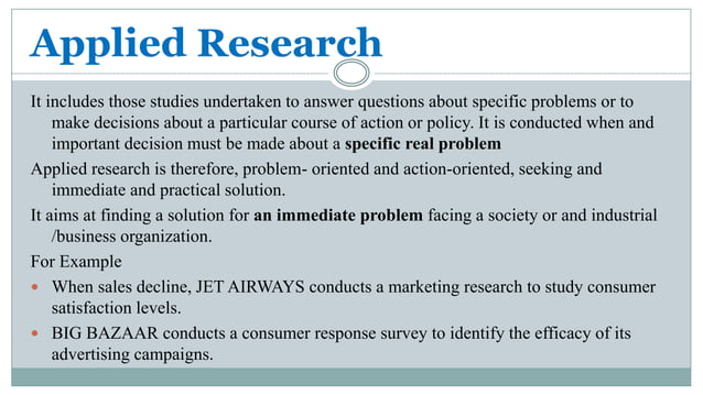 Types of Research in Business | PPTX | Undergraduate Education ...