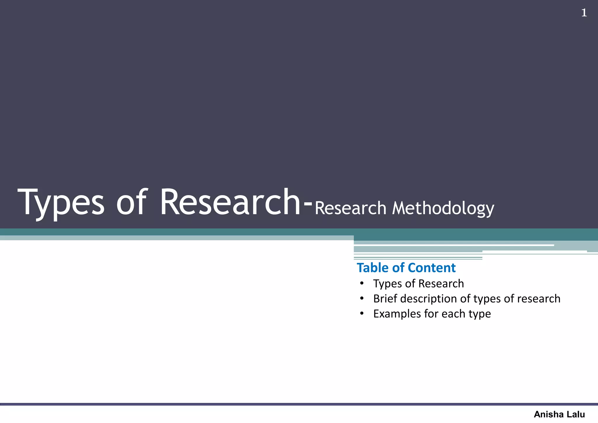 Types of research | PPT