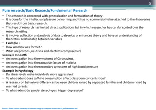 Types of research | PPT