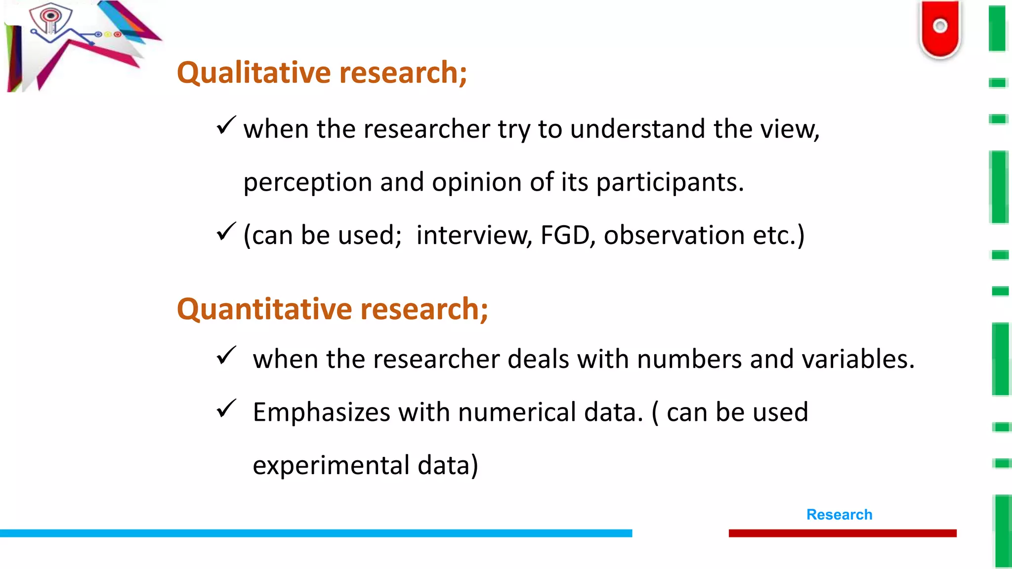 Types of research | PPT