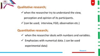 Types of research | PPTX