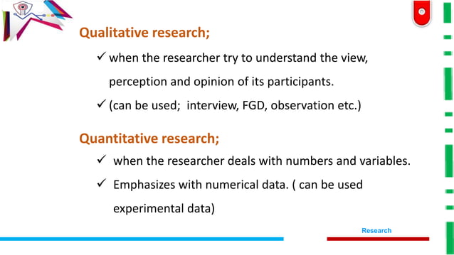 Types of research | PPTX | Science