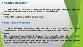 TYPES OF RESEARCH a course for individuals.pptx | Free Download