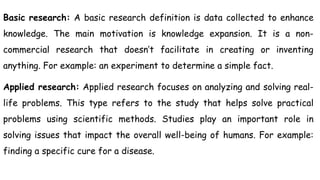 Types of research | PPTX