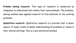 Types of research | PPTX