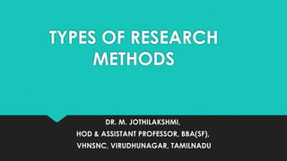 Types of Research in Research methodology.pptx