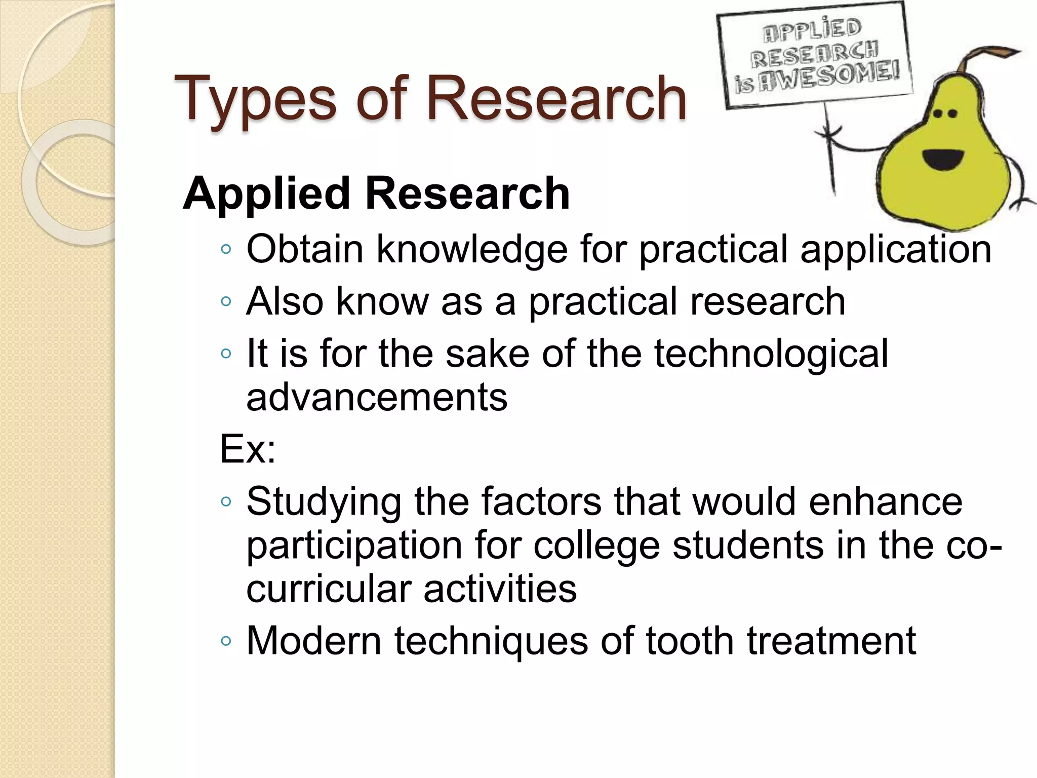 basic research versus applied research | PPTX