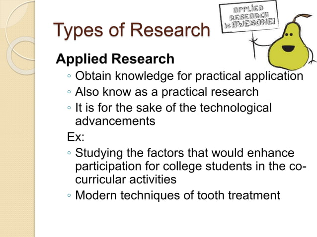 basic research versus applied research | PPTX