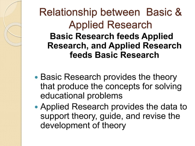 basic research versus applied research | PPTX