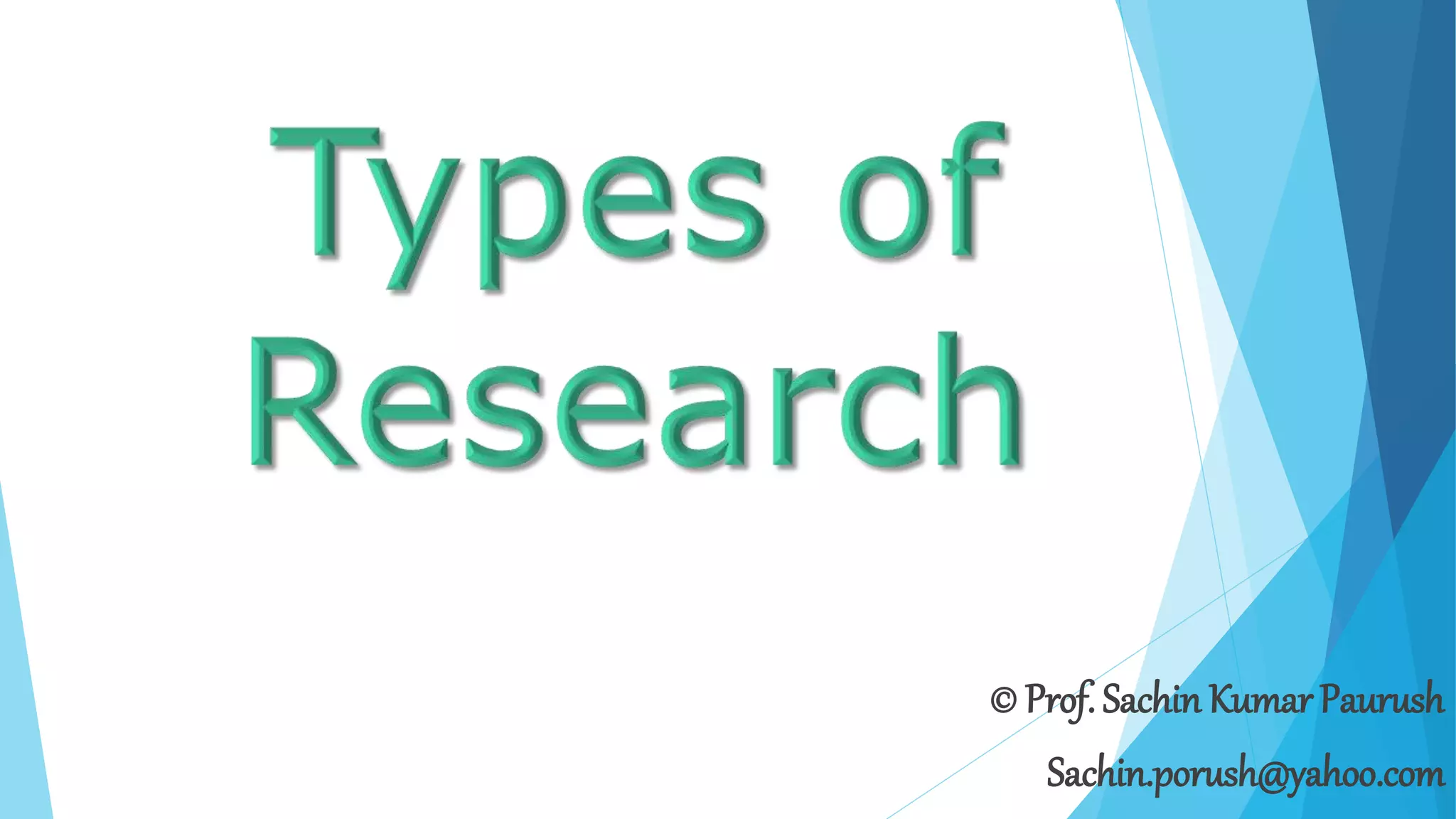 Types of research, b usiness research | PPT