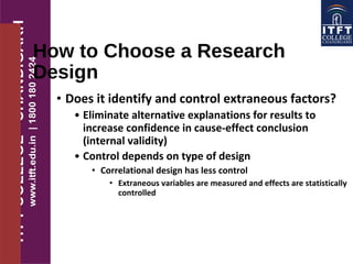 ITFT - Types of research designs | PPT
