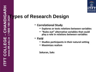 ITFT - Types of research designs | PPT