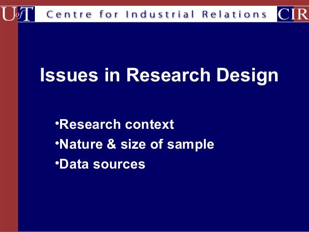 Types of research designs