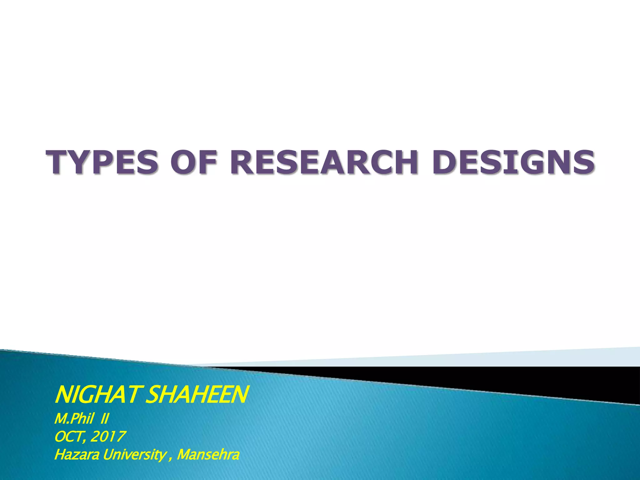 Types of research designs | PPTX
