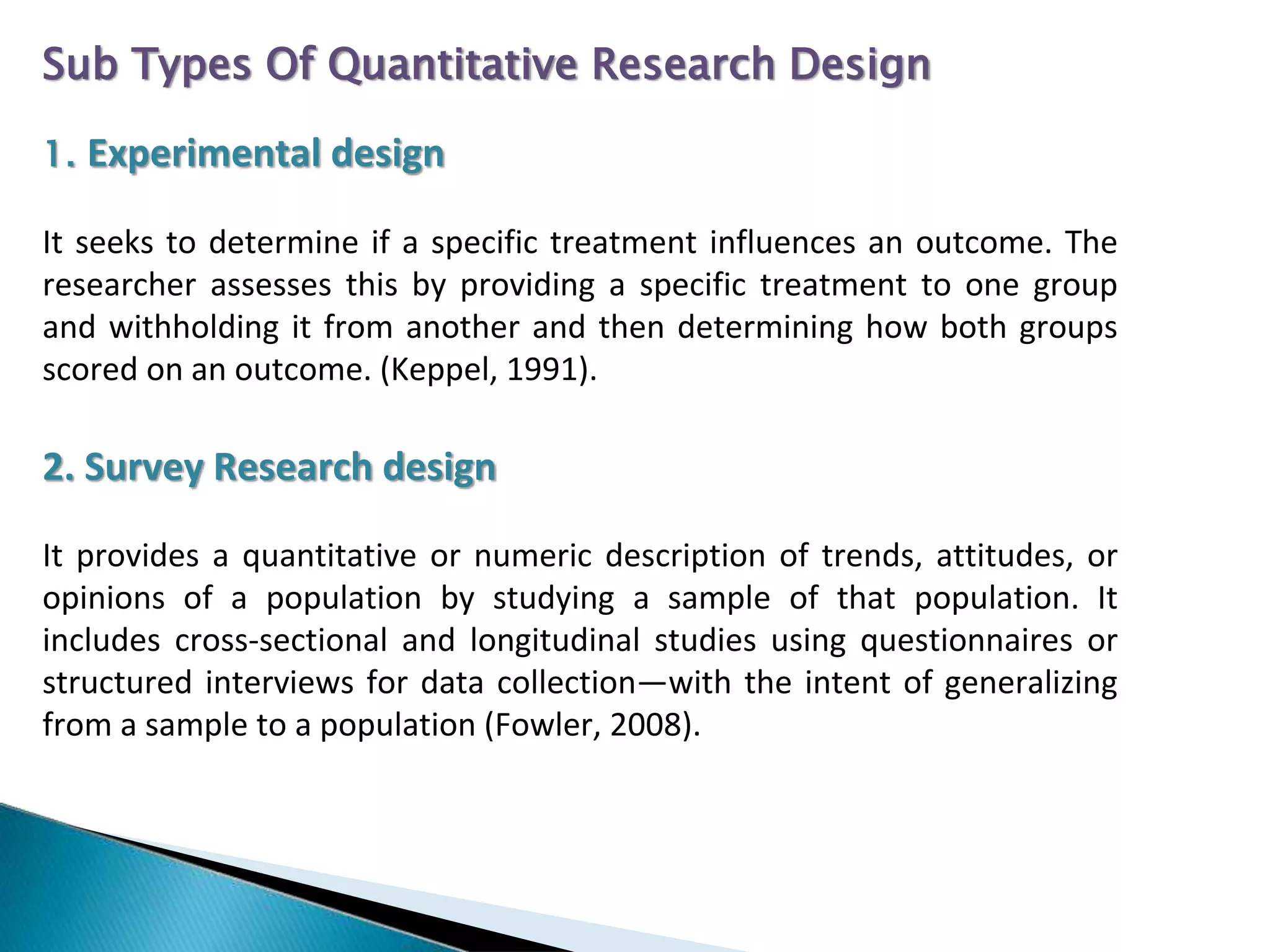 Types of research designs | PPTX