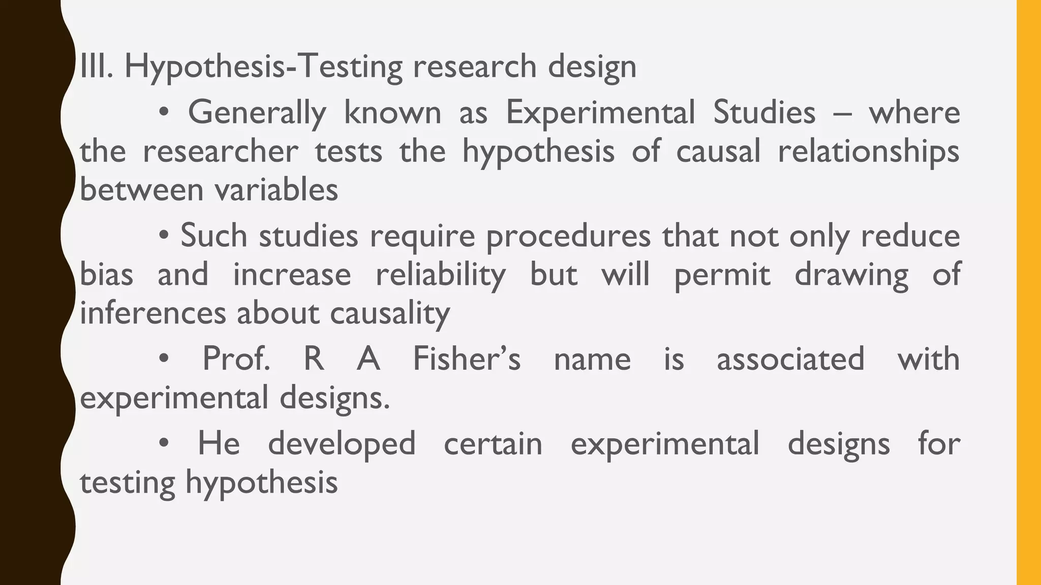 Types of research designs | PPT