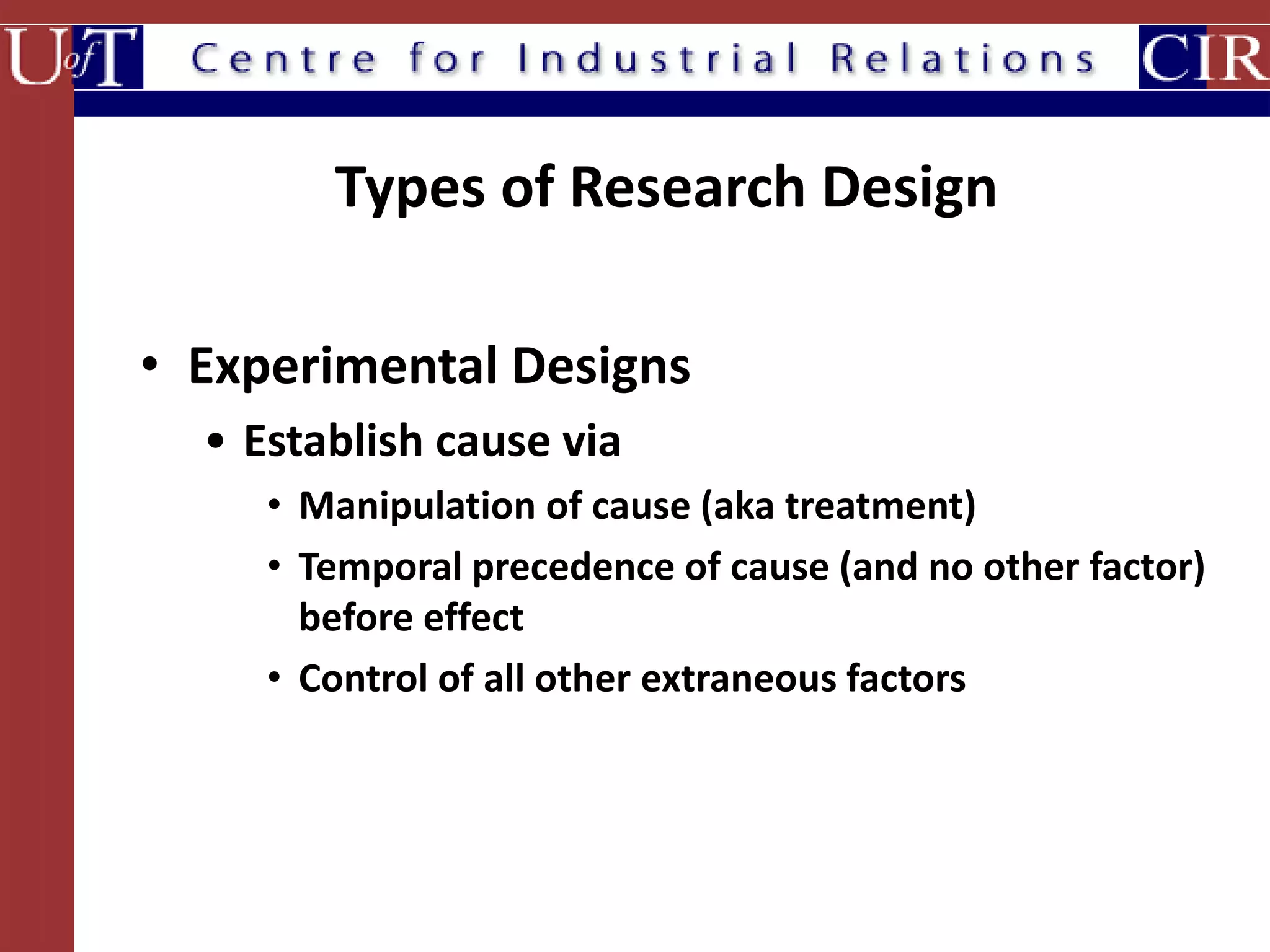 Types of research designs | PPT