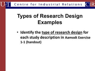 Types of research designs | PPT