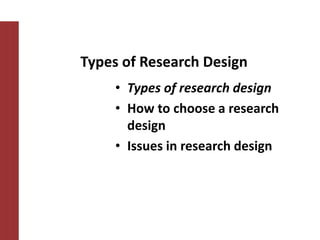 Types of research designs | PPT