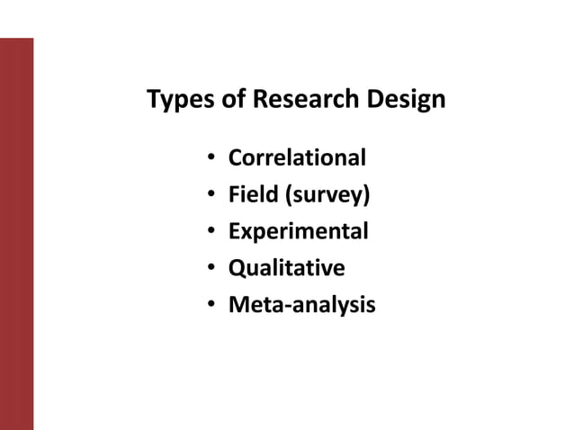 Types of research designs | PPT