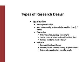 Types of research designs | PPT