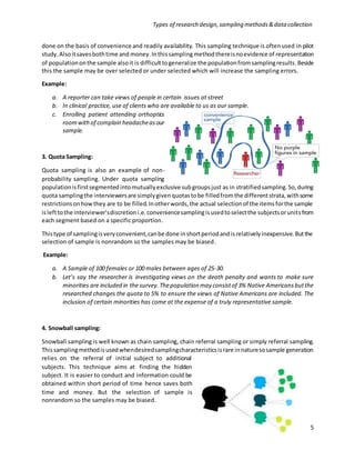 Types of research design, sampling methods & data collection | DOCX