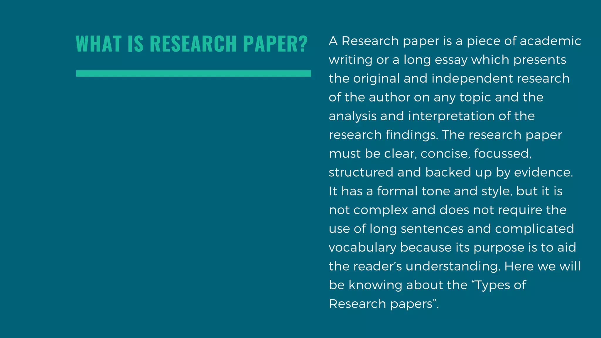 Types of Research Papers | PPTX