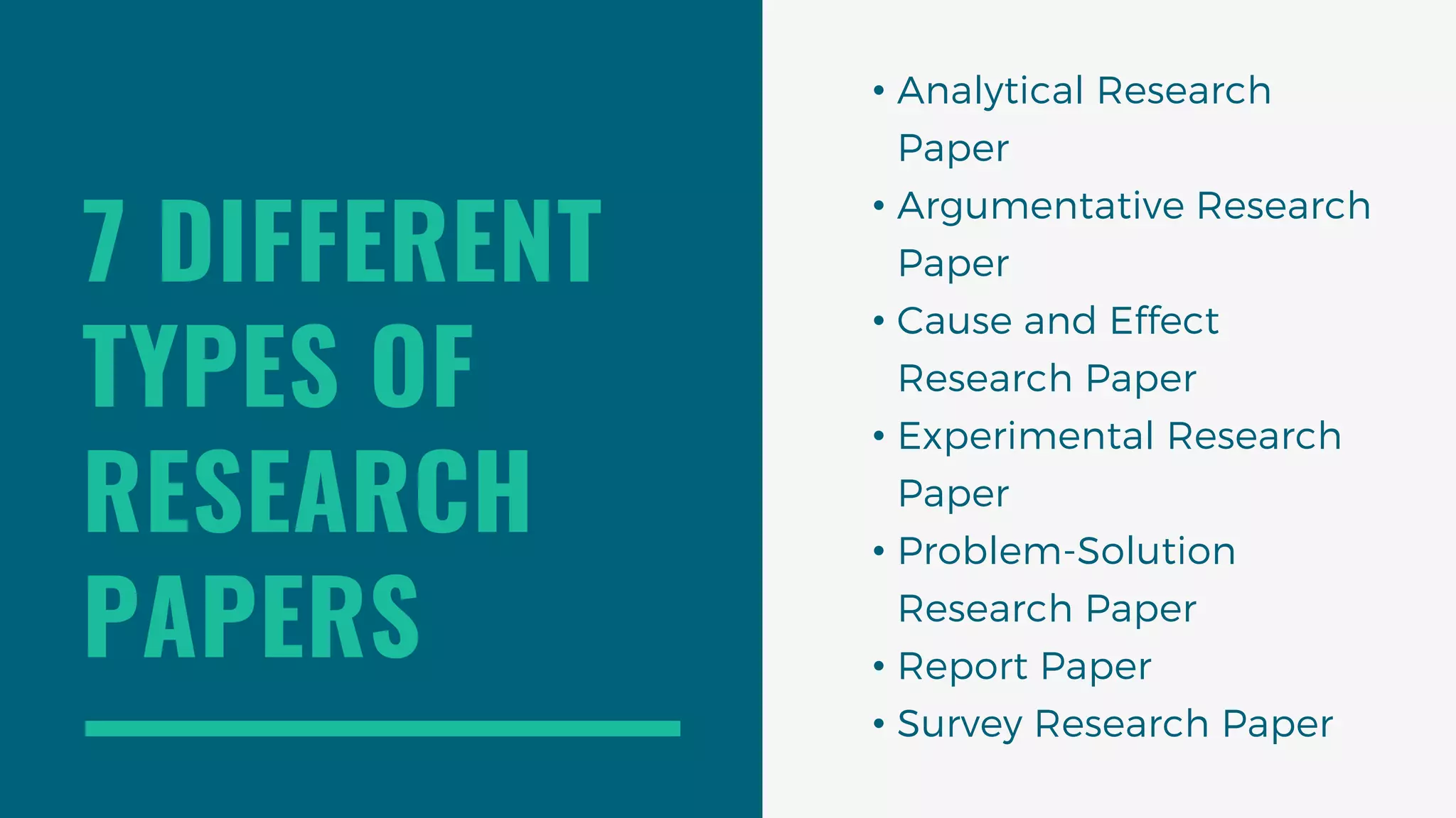 Types of Research Papers | PPTX