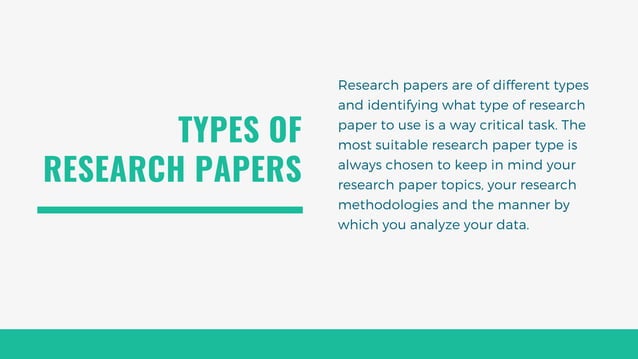 Types of Research Papers | PPTX