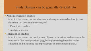 Types of research studies, advantages and Disadvantages | PPTX