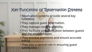 Types of Reservation Systems Front office services.pptx | Hospitality ...