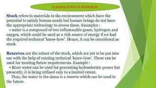 CLASSIFICATION OF RESOURCES CLASS 10TH CBSE/NCERT/JKBOSE | PPTX