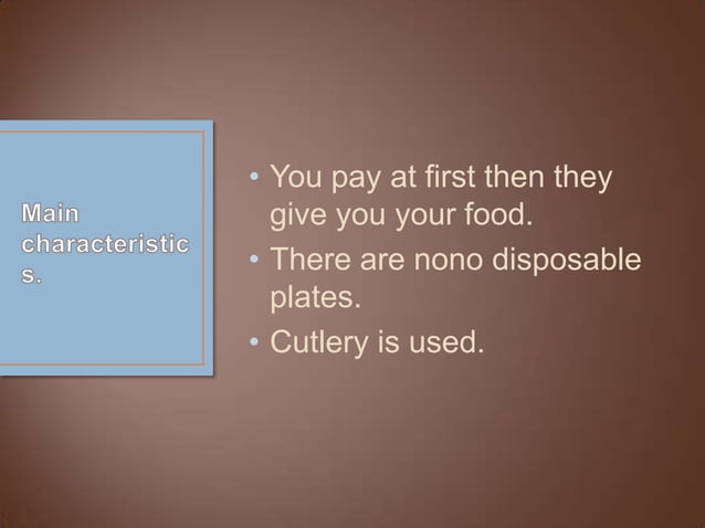 Types of restaurants | PPTX | Bars & Restaurants | Attractions