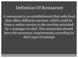 Types of restaurants | PPT | Free Download