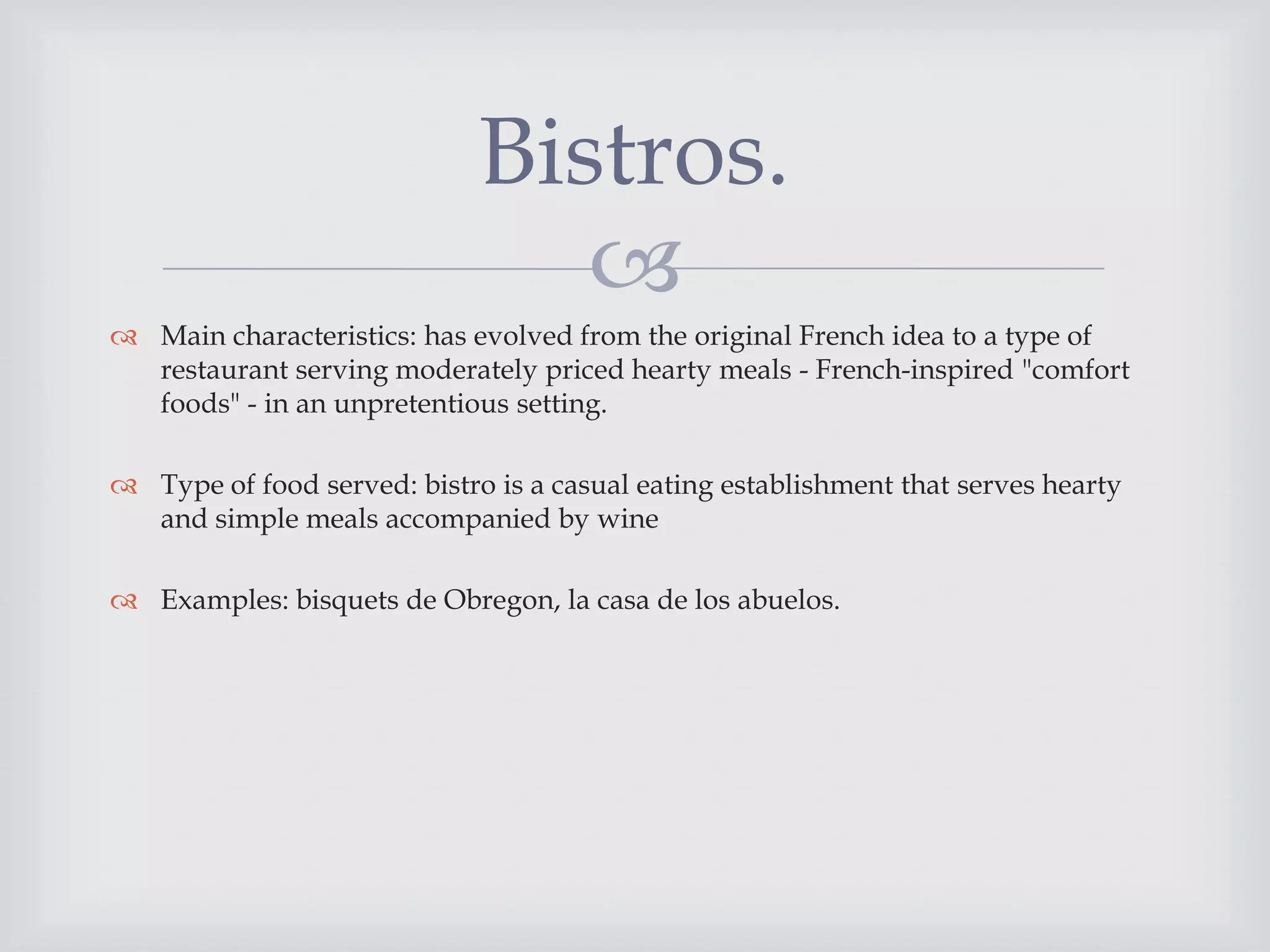 Types of restaurants 2 | PPTX