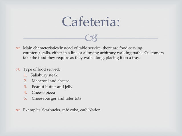 Types of restaurants | PPTX | Bars & Restaurants | Attractions