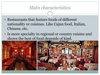 Typesofrestaurants | PPTX