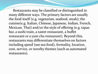 Types of restaurants | PPT