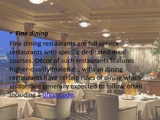 Types of restaurants | PPTX
