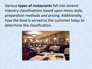Types of restaurants | PPTX